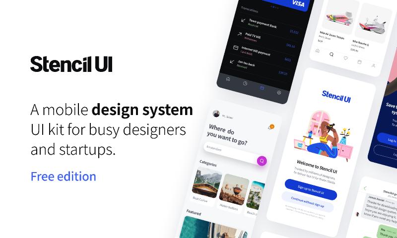 StencilUI Design System Free Edition figma | UI4Free