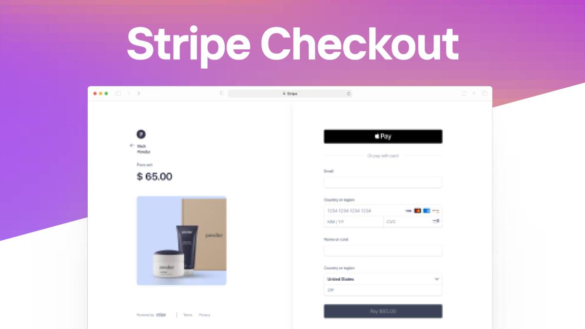 Stripe Checkout Figma templates | UI4Free