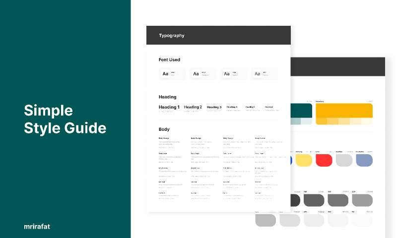 Style Guide for Mobile App design Figma Template | UI4Free