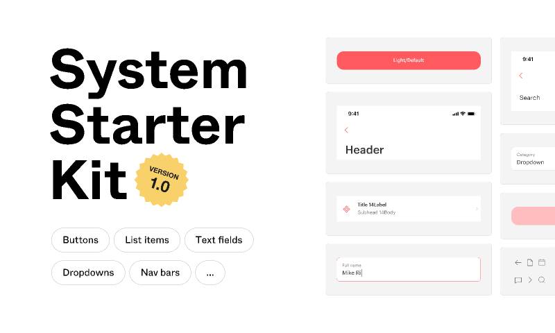 System Starter Figma Ui Kit | UI4Free
