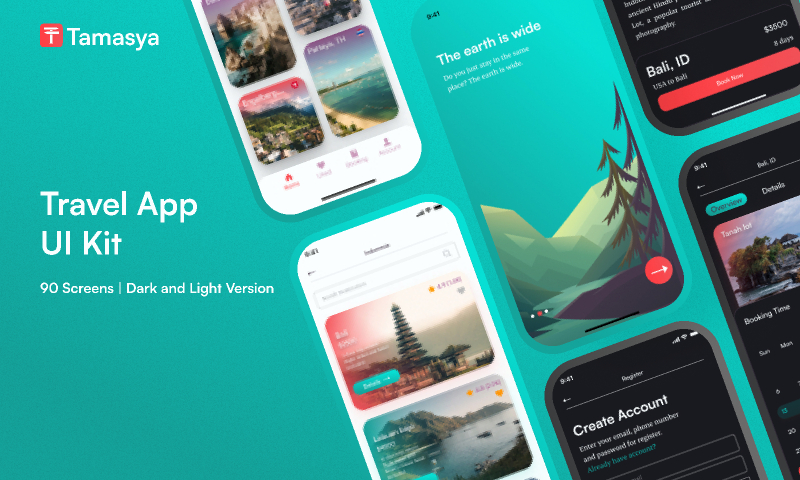 Tamasya - Travel Booking App UI Kit | UI4Free Tamasya - Travel Booking App UI Kit | UI4Free