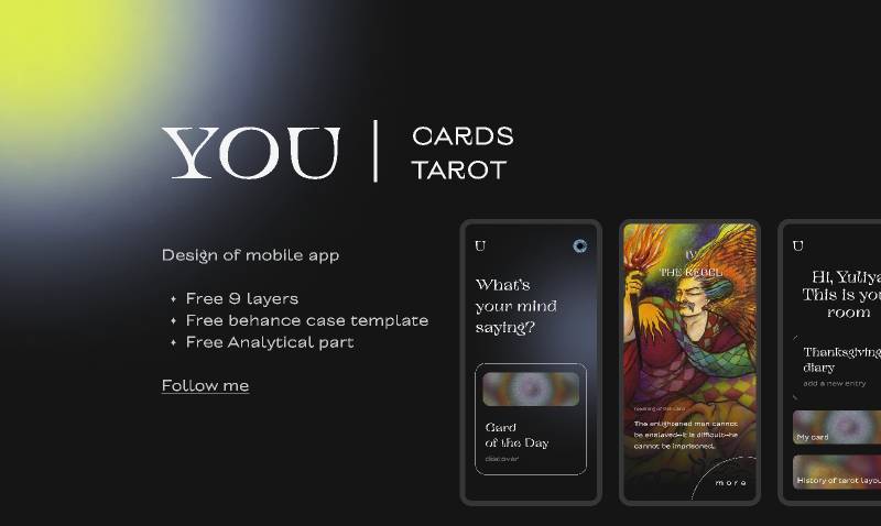 Tarot mobile app figma resource | UI4Free