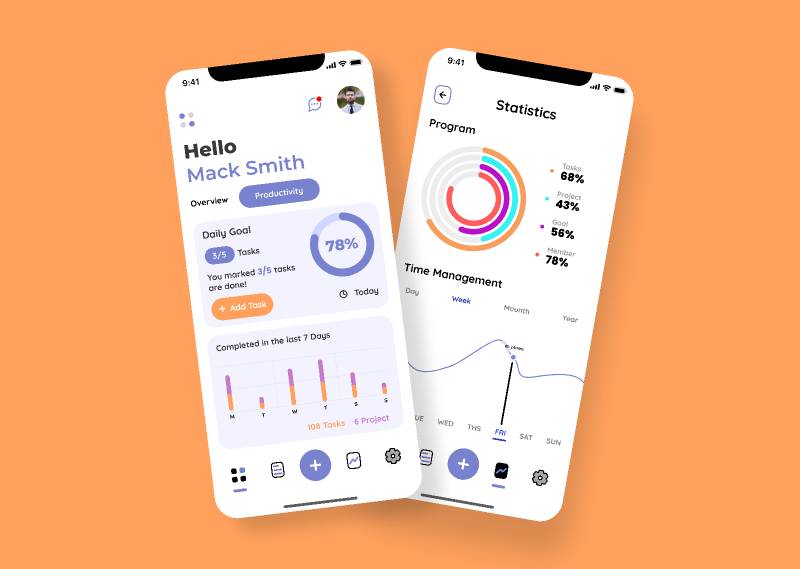 task management ui design | UI4Free