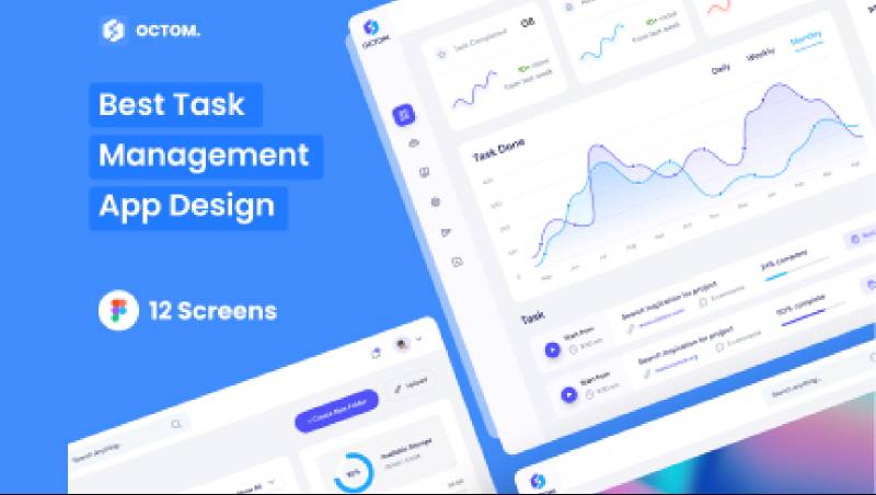 Task Management Web App Design Figma Template | UI4Free