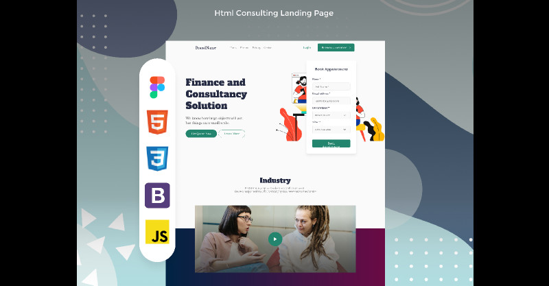 Tech raven - figma consulting template | UI4Free