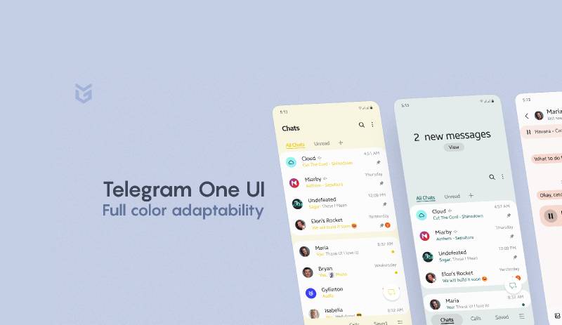 Telegram One UI Style Figma Mobile Template | UI4Free