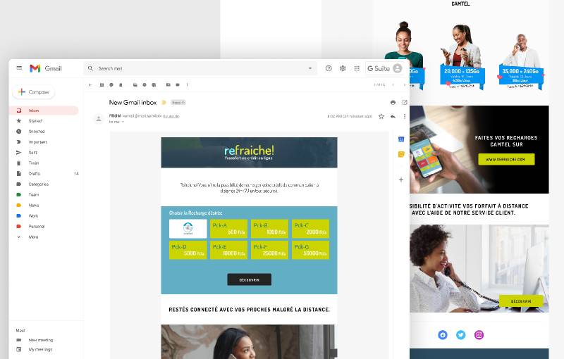 Template gmail mockup figma | UI4Free