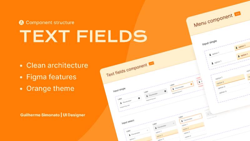 Text fields v1.0 - Component Structure Figma Ui Kit | UI4Free