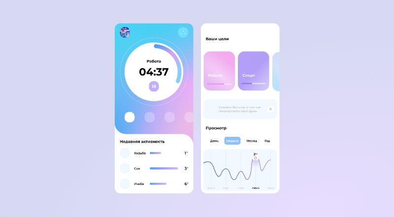 The Planner in Progress Figma Mobile Concept | UI4Free