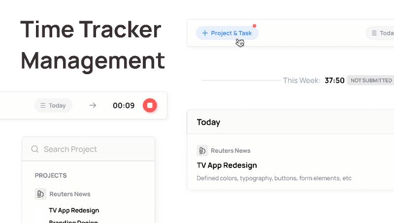 Download Time Tracker App Components - Ui4free.com