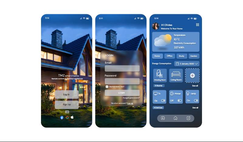 TMZ smarthome Figma Template | UI4Free