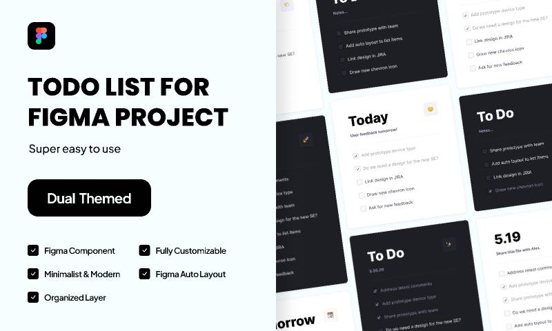 Todo List for Figma projects free download | UI4Free