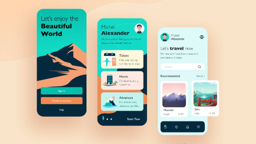 Overview Mobile App Template - Ui4free.com