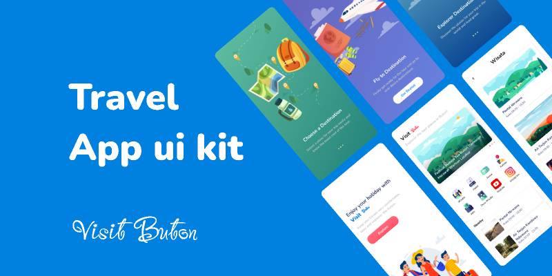 Travel App UI KIT Figma Free Download | UI4Free