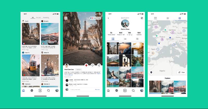 Travel Guide Figma Mobile App Template | UI4Free