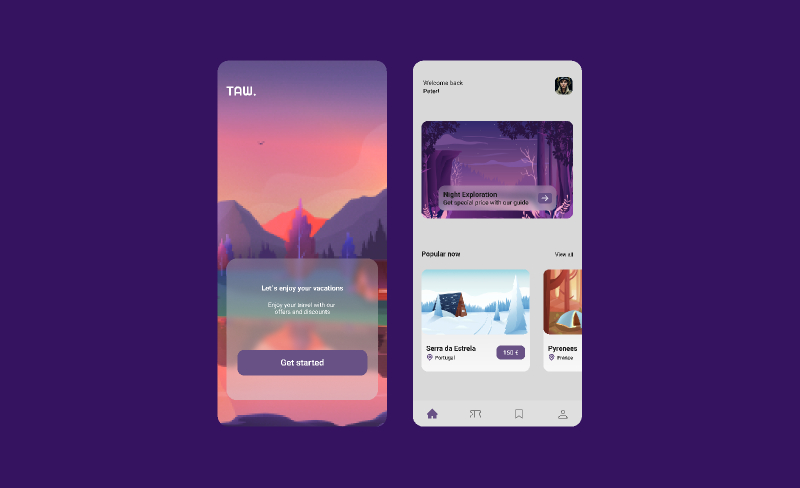 Travel Mobile App Concept | UI4Free