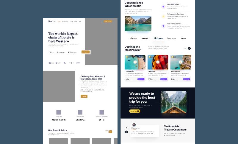 Travel Website Template Figma Free Download | UI4Free