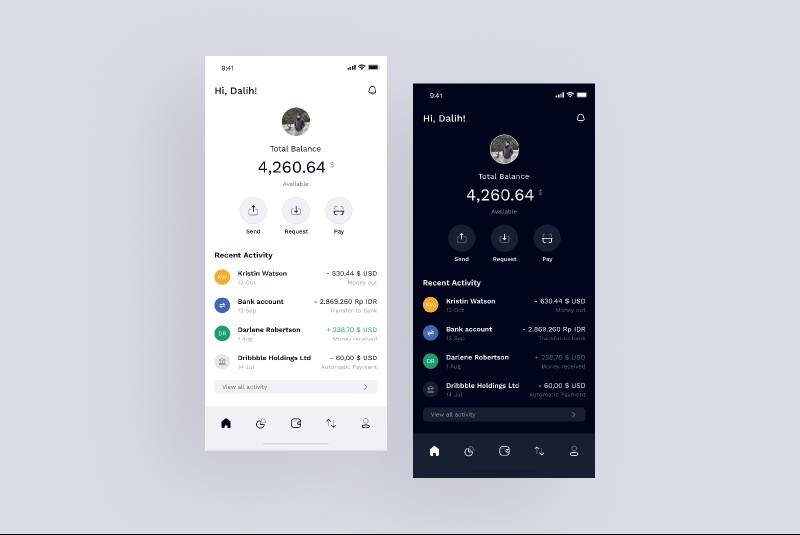 Treasy App Home Screen Figma Template - Ui4free.com