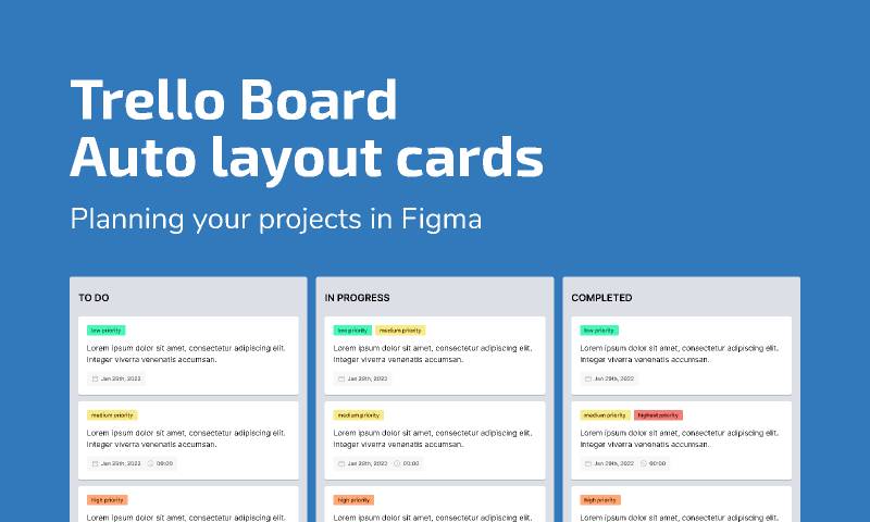 Trello board - auto layout cards | UI4Free