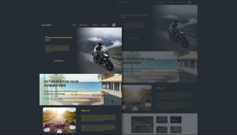 Two Wheelers Motorcycle Store Figma Website Template | UI4Free