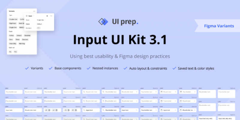 Input Field Variants Figma template - Ui4free.com