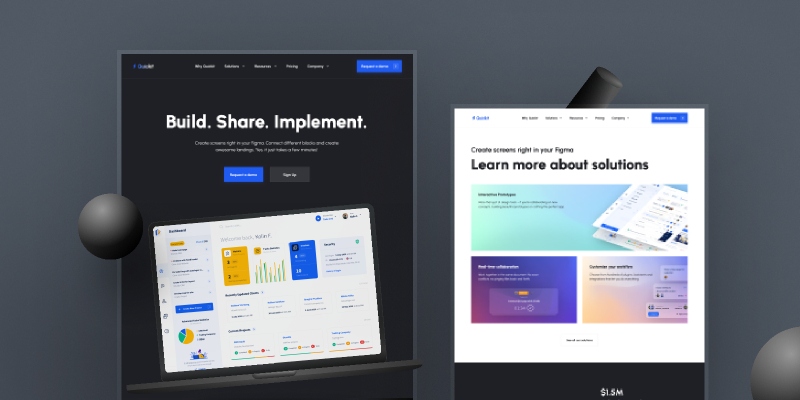 UI Template for Landing Pages (Website) Figma Resource | UI4Free
