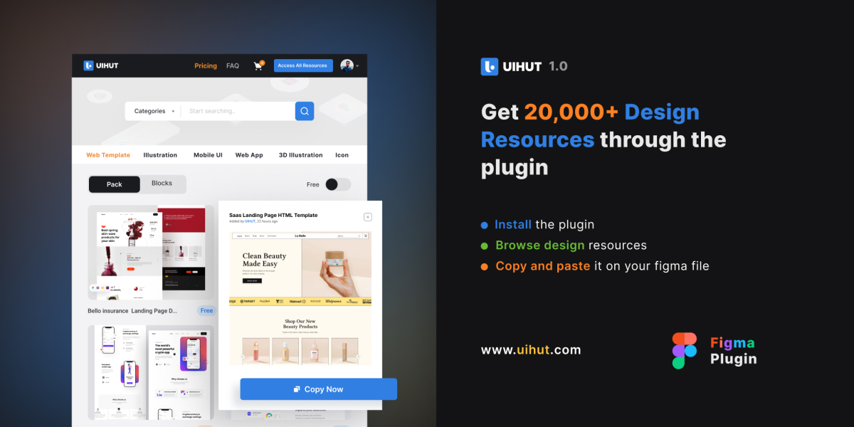 UIHUT - UI Kit, Illustrations, 3D Assets, Icons | UI4Free