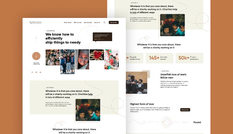 UN Foundation website figma template | UI4Free
