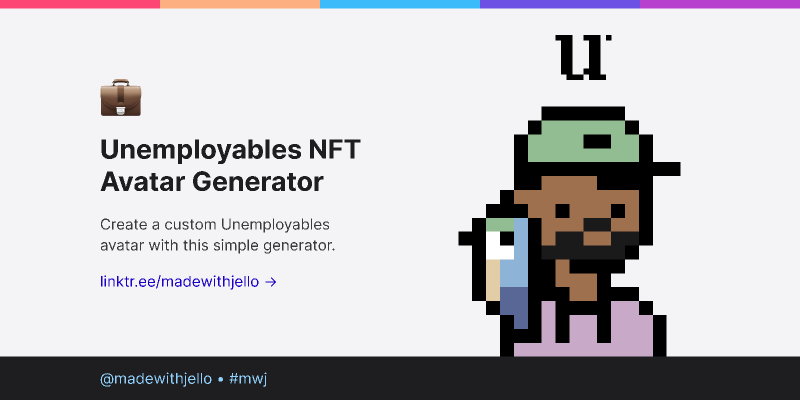 Unemployables NFT Avatar Generator | UI4Free