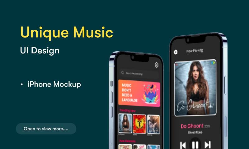 Unique Music Player UI Figma Template - Ui4free.com