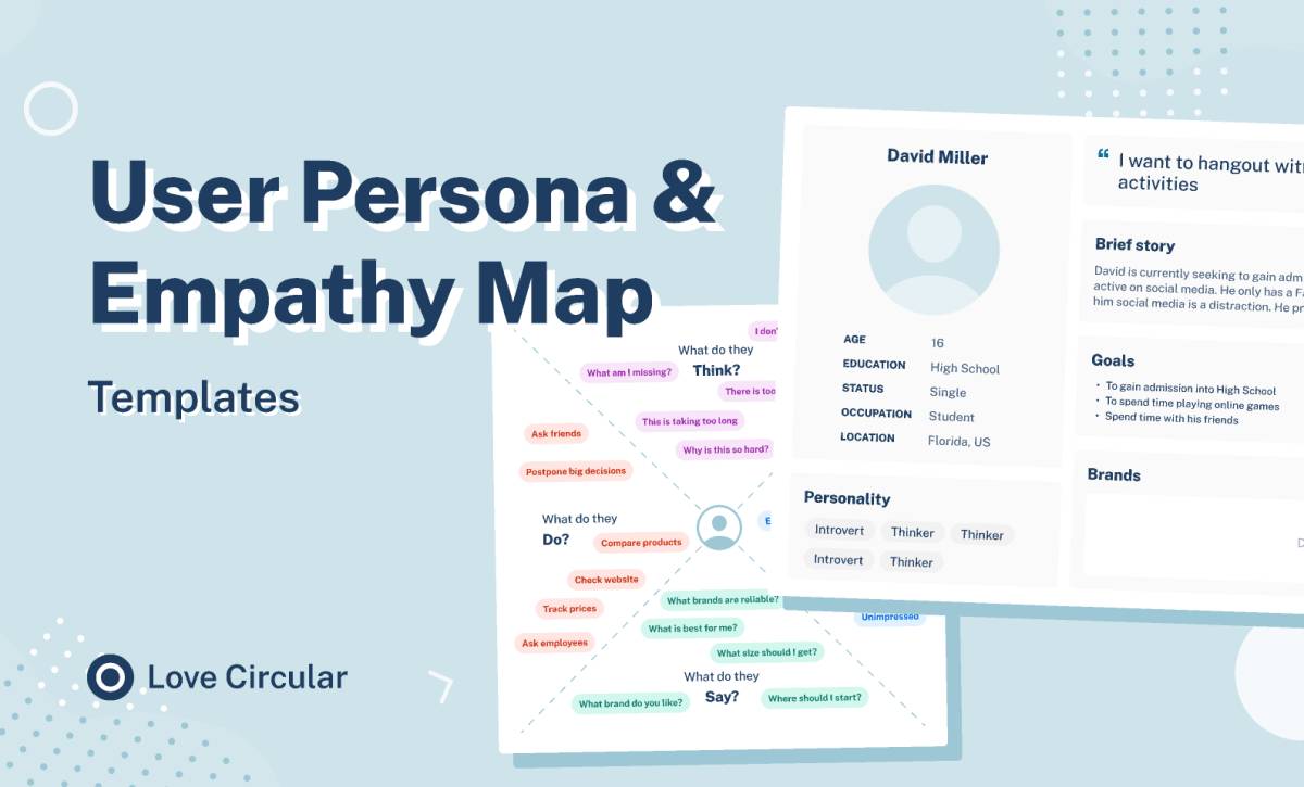 User Persona & Empathy Map Figma Template | UI4Free