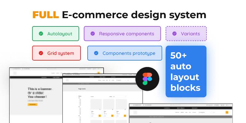 UX E-commerce template - Full Figma Design system | UI4Free