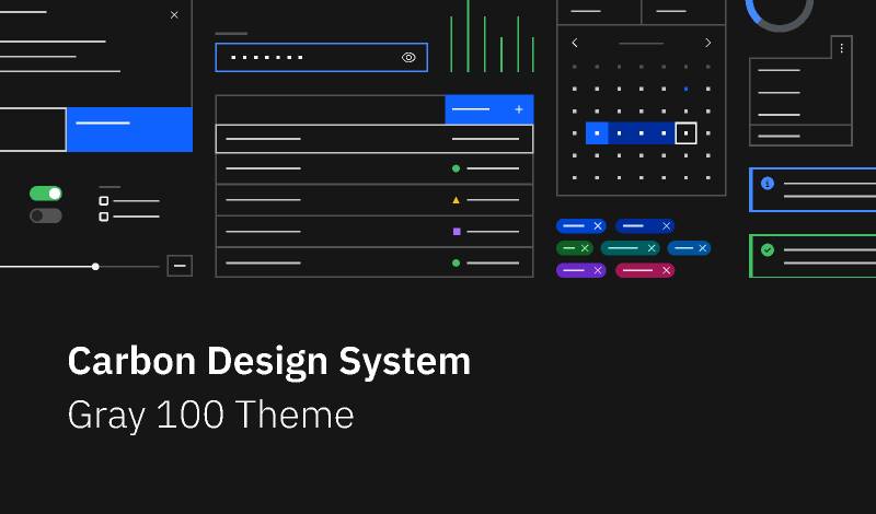 (v10) Gray 100 Theme - Carbon Design System | UI4Free