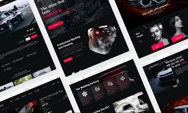 Vais Car Service Website Figma Template | UI4Free
