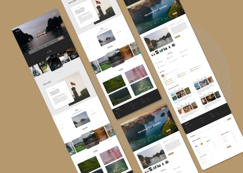 Viet Nam Hotel Booking Figma Website Template | UI4Free