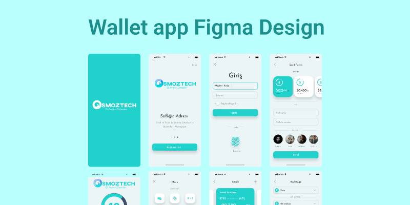 Wallet app Figma Design | UI4Free