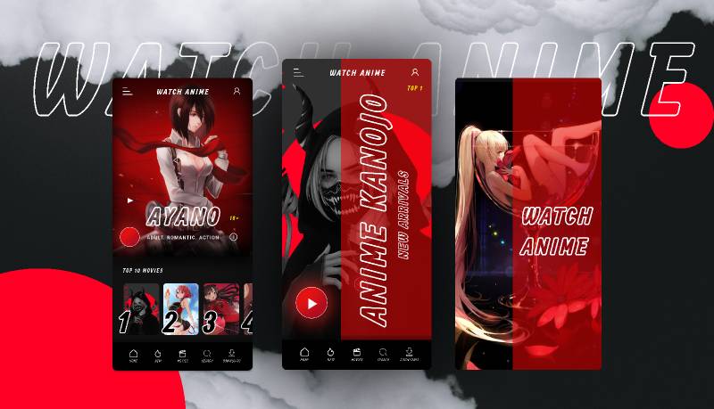 Watch Anime - The anime app figma | UI4Free