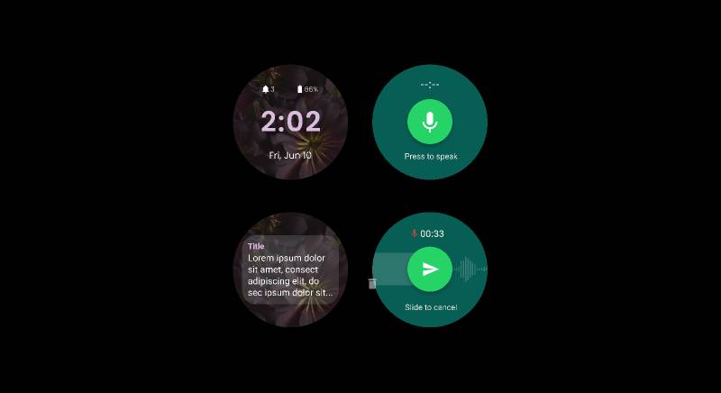 Wear OS concepts figma watch app template | UI4Free