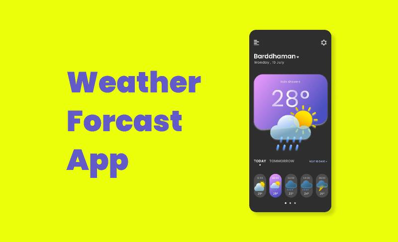 Weather App - Free Figma Mobile Template | UI4Free