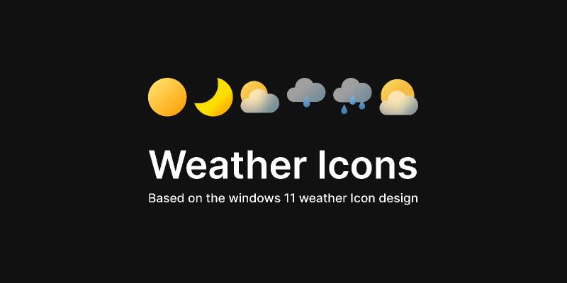 Weather Icons Figma Template | UI4Free