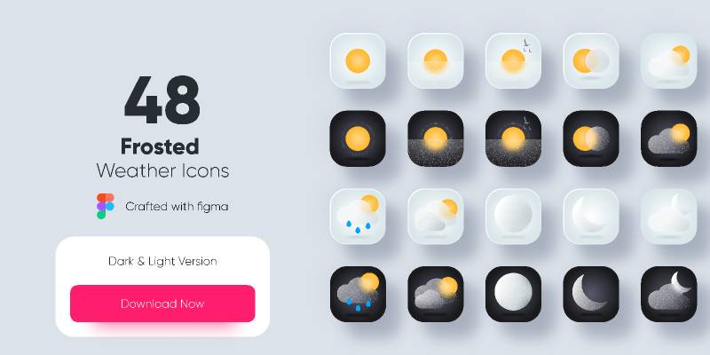 Weather Icons Figma | UI4Free