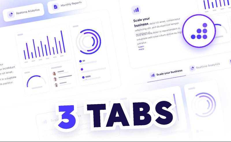 Website Tabs Templates Figma Website Ui Kit | UI4Free