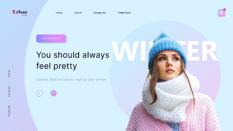 Winter Clothes - Figma Landing Page | UI4Free