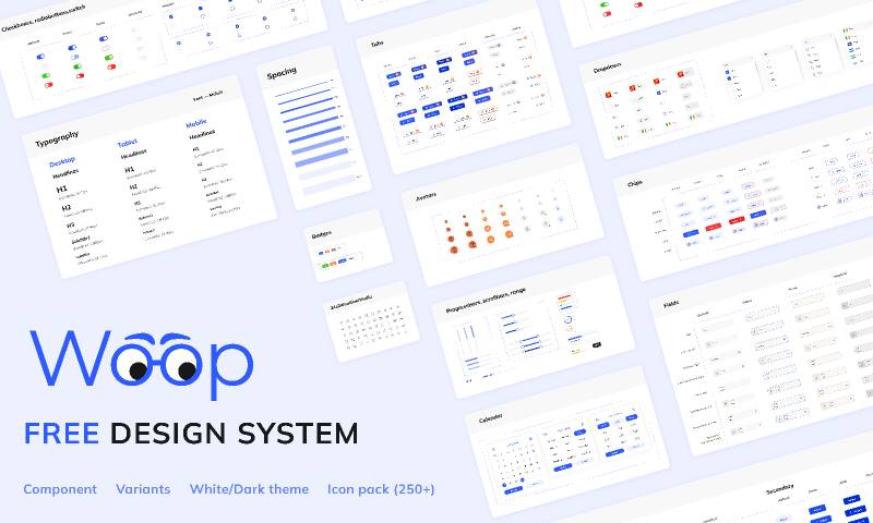 Woop free design system figma template | UI4Free