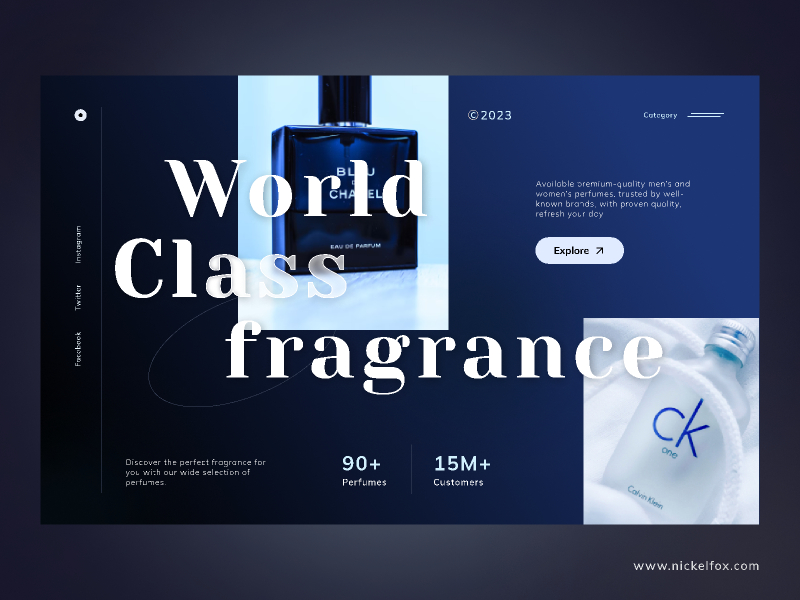 World Class Fragrance - Landing page Figma Template | UI4Free