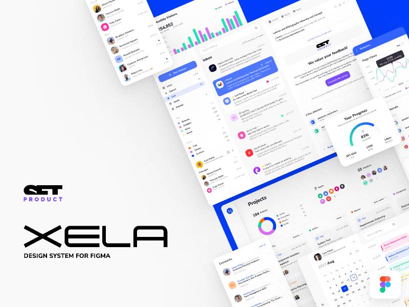 Xela UI kit - Design System Figma Free | UI4Free Xela UI kit - Design System Figma Free | UI4Free