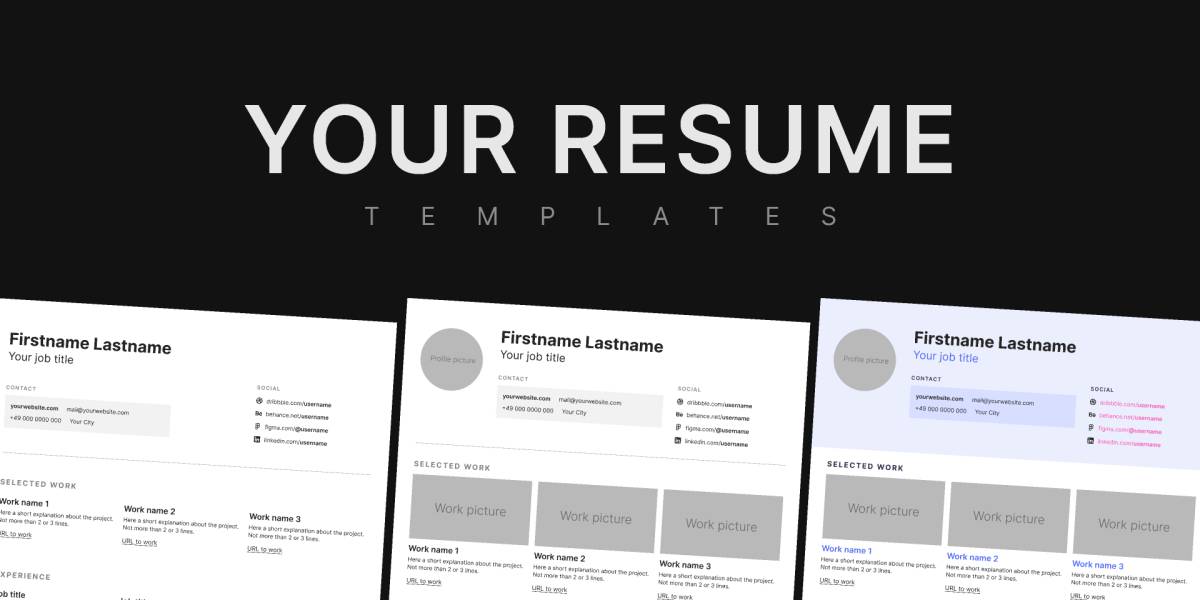 Your Resume - Figma ResumeTemplates | UI4Free